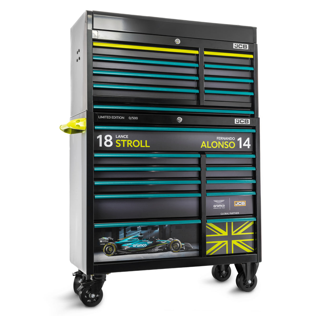 Aston Martin Formula One Team x JCB Limited Edition Tool Chest Stack – F1 Authentics