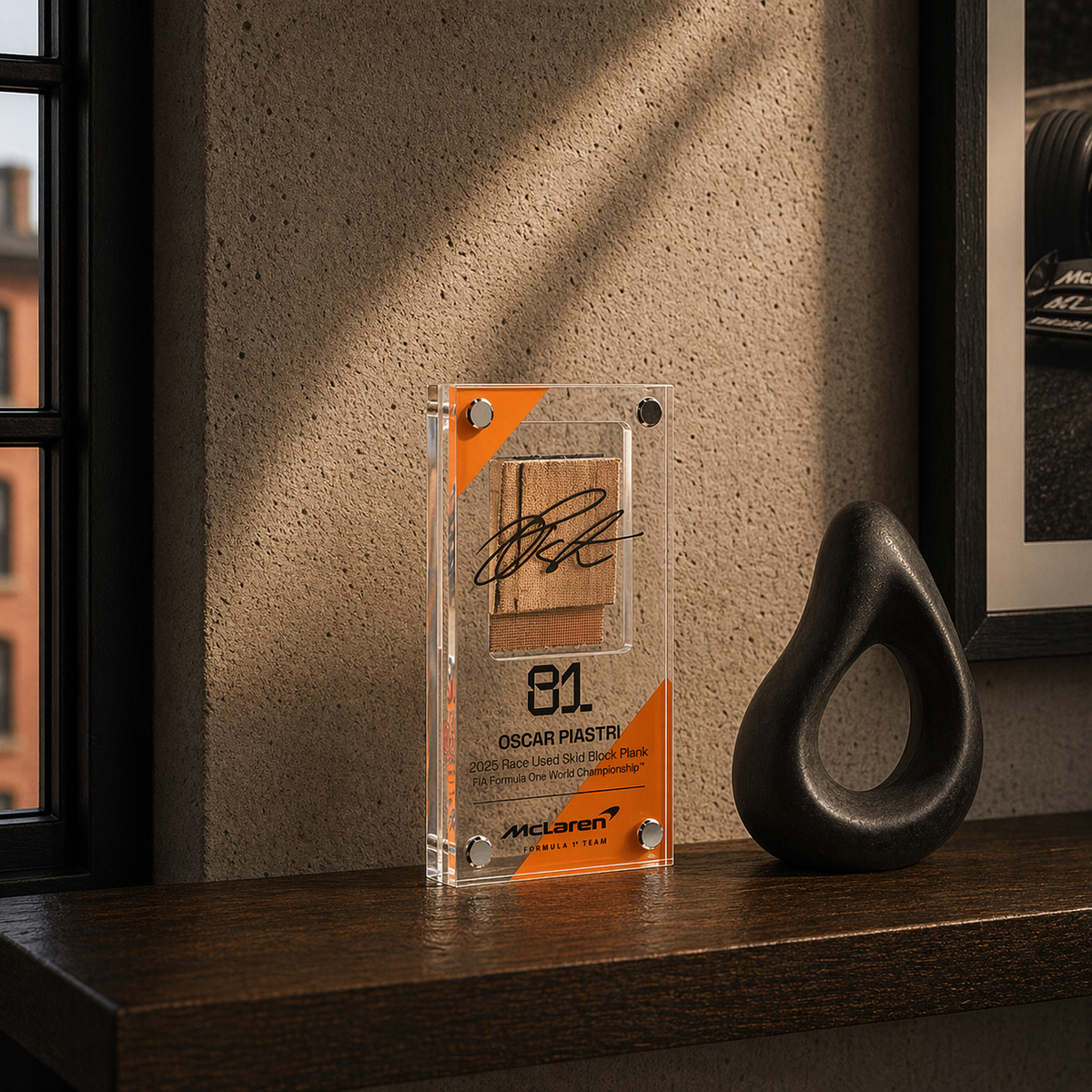 Oscar Piastri 2025 Grand Prix Used McLaren MCL39 Skid Plank Piece in A ...