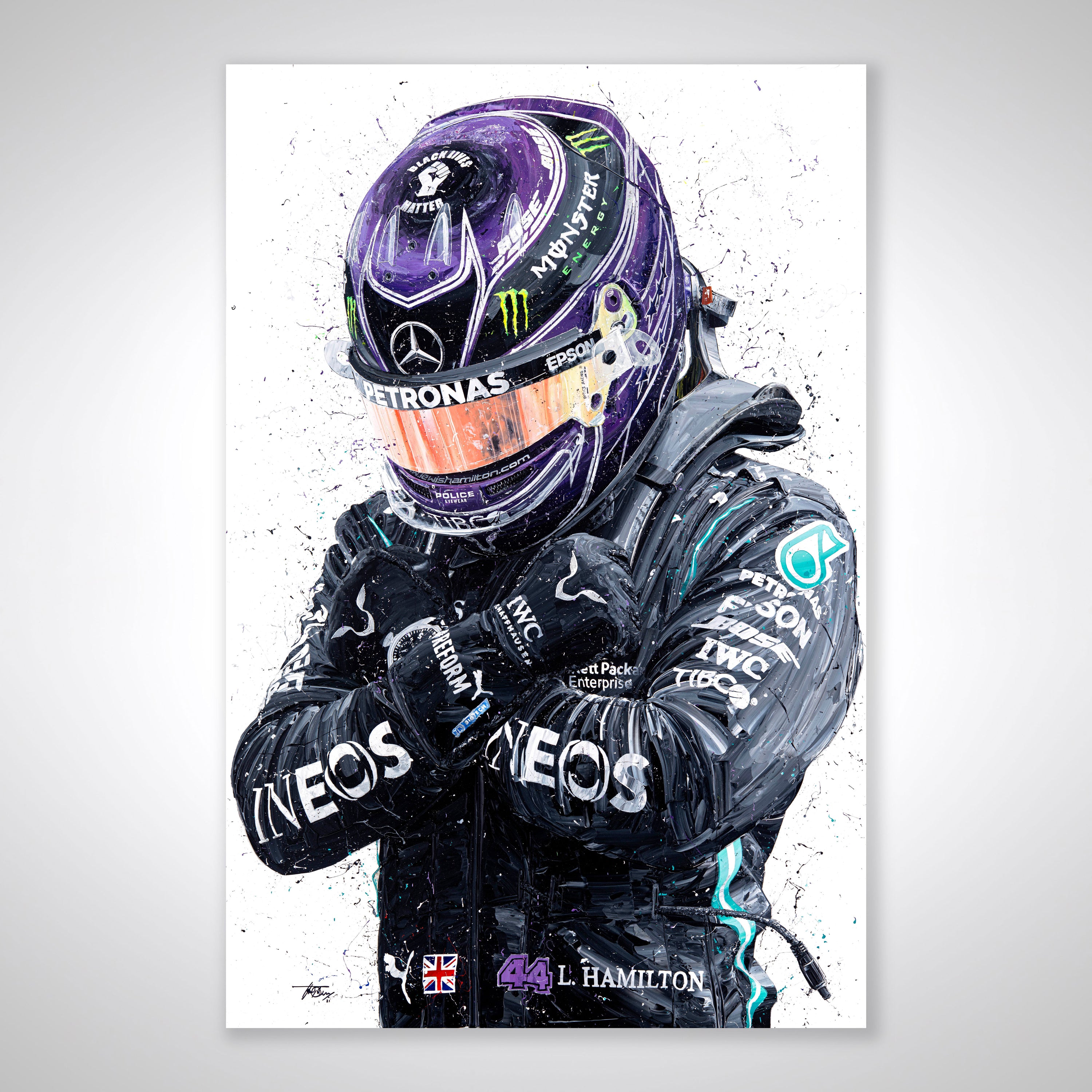 Lewis Hamilton 'Tribute' Giclee Print – David Johnson