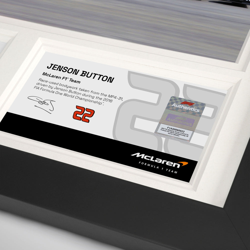 Jenson Button F1® Memorabilia | Replica & Race Used Merch | F1 Authentics
